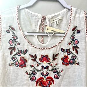 Max Studio | Tops | Nwt Max Studio Womens Cotton Embroidered Tank Top ...